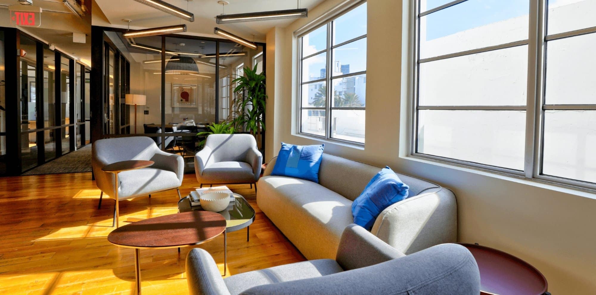 Industrious Office Miami Beach Interior Buildout | Our Projects - Dade Construction